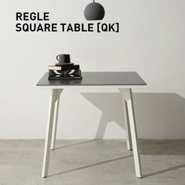 綾野製作所 REGLE レグル スクエアテーブル 幅80cm 85cm 90cm セラミック天板 スリムライン脚 [QK-SK/SW ...